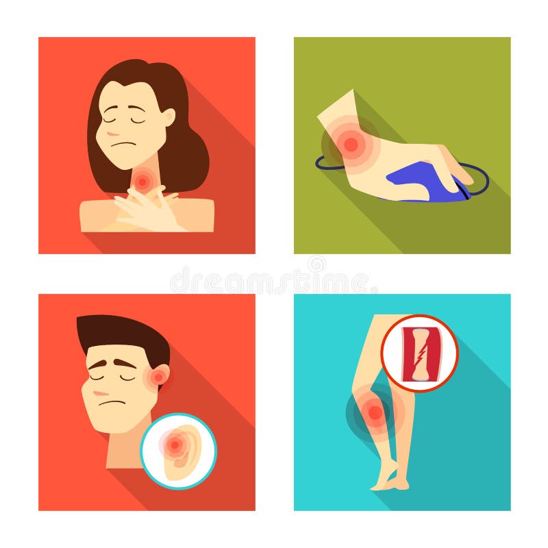 Isolated Object of Damage and Wound Icon. Collection of Damage and ...