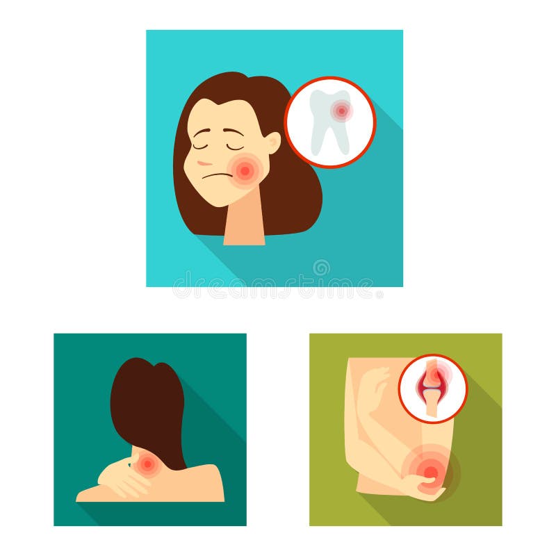 Isolated Object of Damage and Wound Icon. Set of Damage and Rendering ...