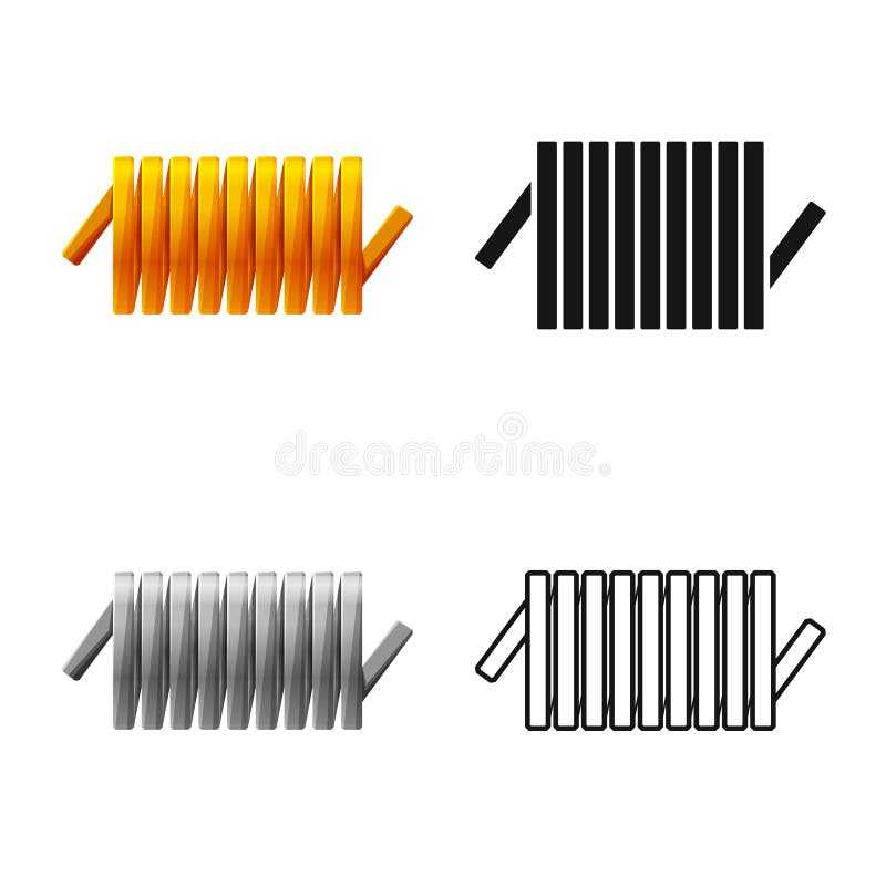 Energy Coil Icon, Isometric Style Stock Vector - Illustration of bounce ...