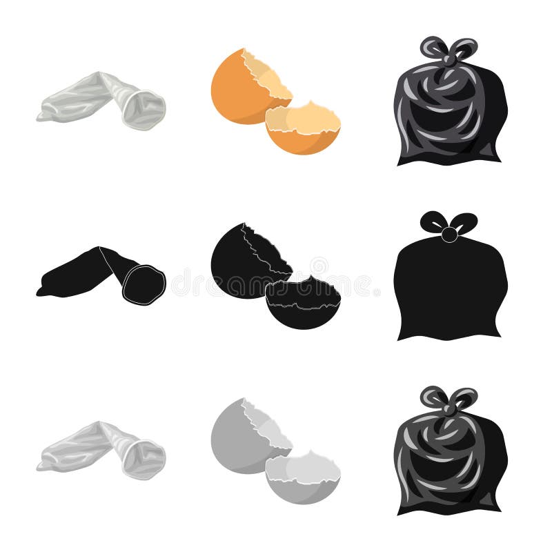 Isolated Object of Dump and Sort Icon. Collection of Dump and Junk ...