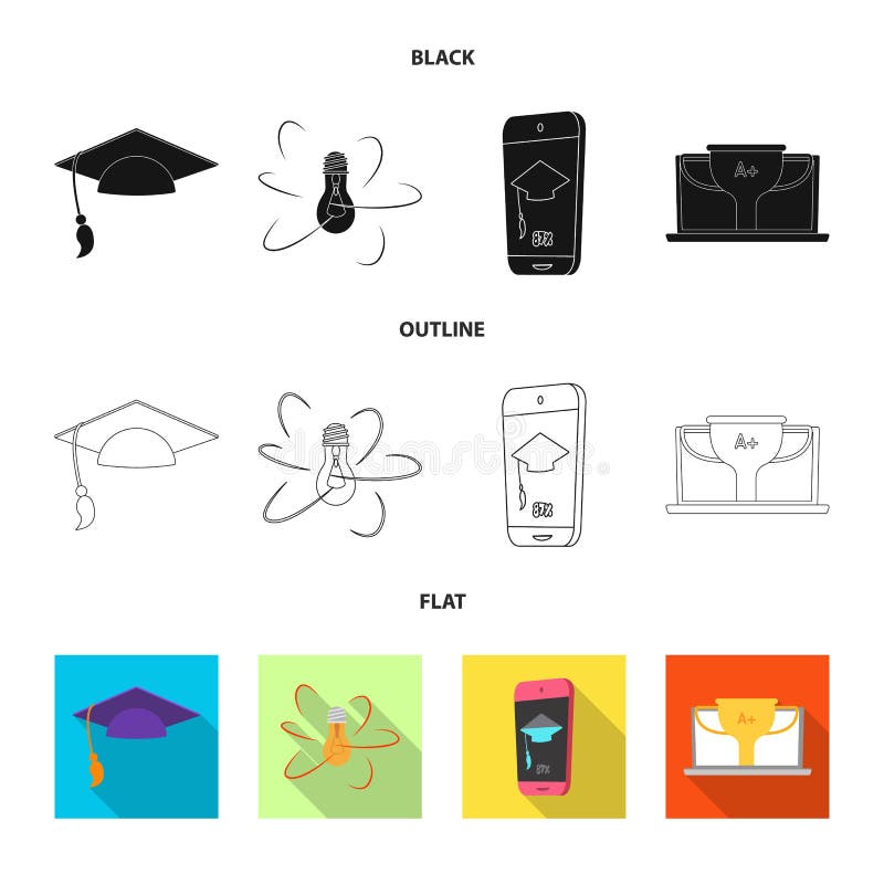 Isolated Object of Education and Learning Logo. Set of Education and ...