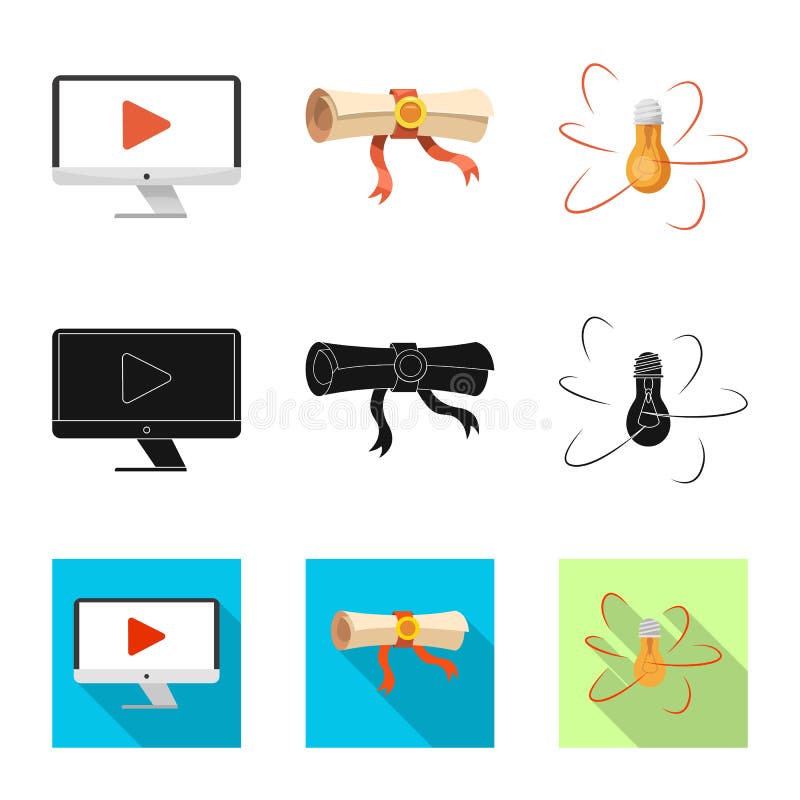 Vector Illustration of Education and Learning Symbol. Set of Education ...