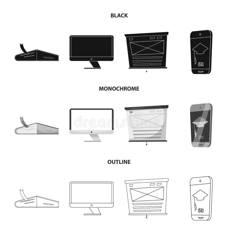 Isolated Object of Education and Learning Symbol. Set of Education and ...