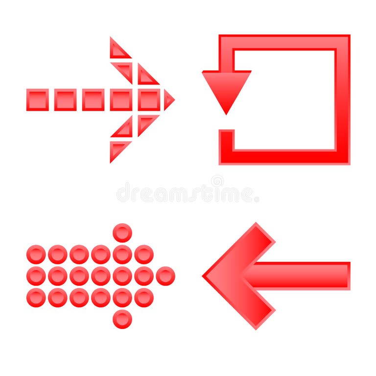 Vector Illustration of Element and Arrow Sign. Set of Element and ...