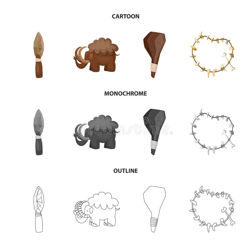 Isolated Object of Evolution and Prehistory Symbol. Set of Evolution ...