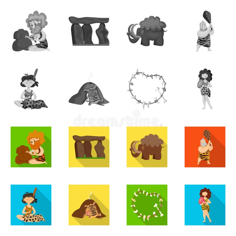 Isolated Object of Evolution and Prehistory Symbol. Set of Evolution ...