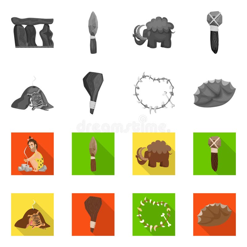 Isolated Object of Evolution and Prehistory Symbol. Set of Evolution ...