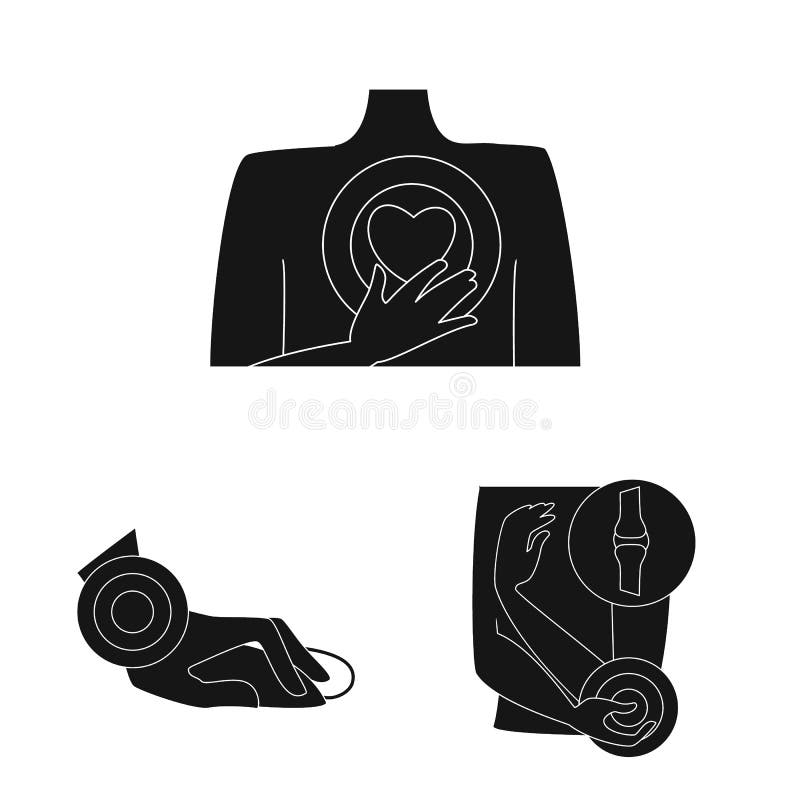 Isolated Object of First and Help Icon. Collection of First and Disease ...