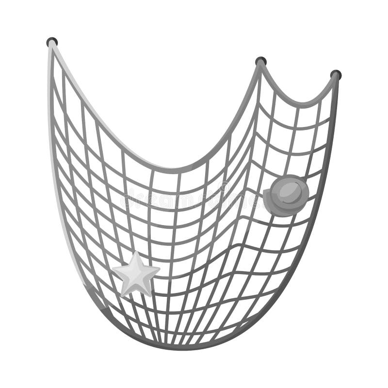 Isolated Object of Fishnet and Fish Logo. Set of Fishnet and Catch ...