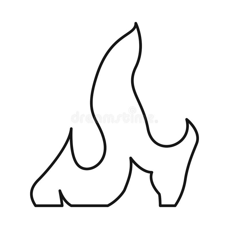 Vector Illustration of Flame and Hot Sign. Collection of Flame and ...