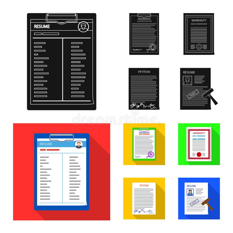 Isolated Object of Form and Document Symbol. Set of Form and Mark Vector Icon for Stock. Stock ...