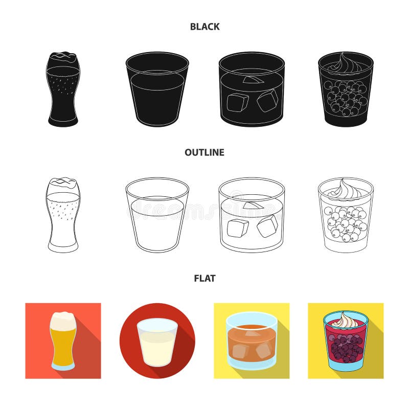 Isolated Object of Glass and Transparent Icon. Collection of Glass and ...