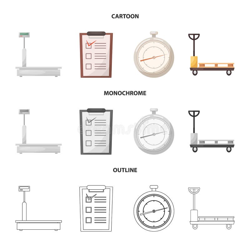 Isolated Object of Goods and Cargo Symbol. Set of Goods and Warehouse ...