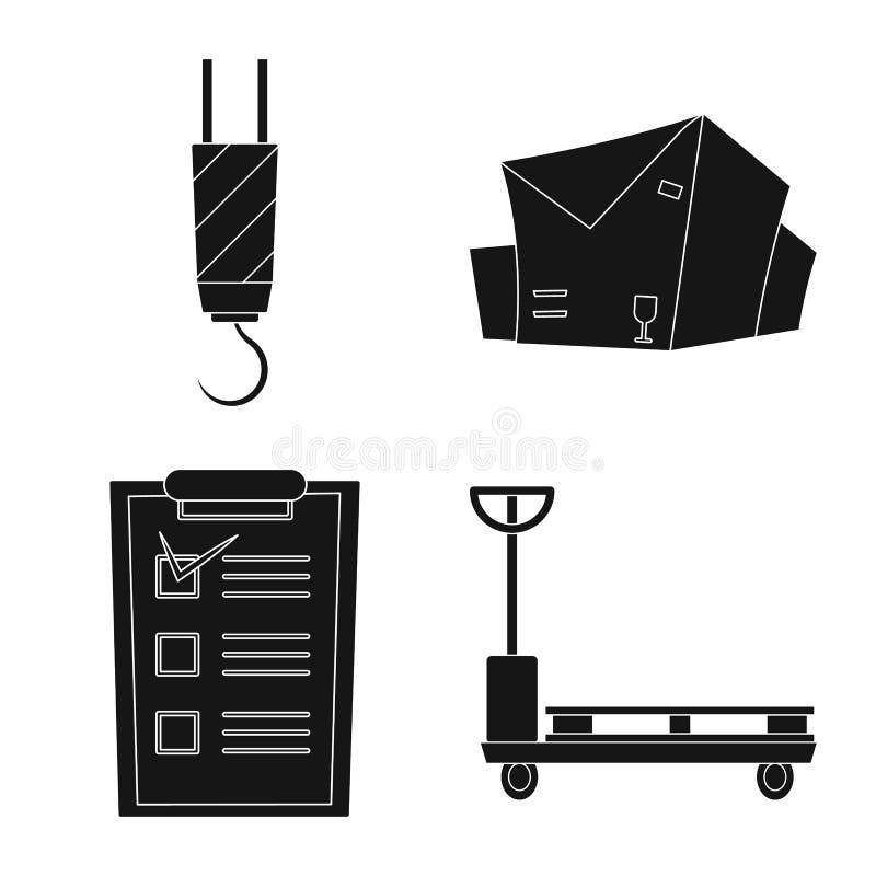 Isolated Object of Goods and Cargo Symbol. Set of Goods and Warehouse ...