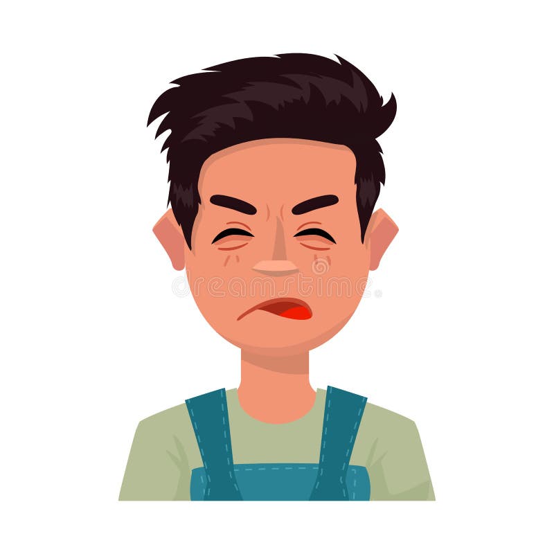 Isolated Object of Guy and Contempt Icon. Set of Guy and Surprised ...