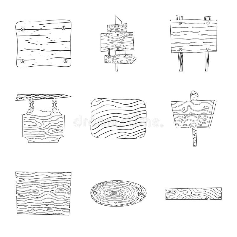 Vector Illustration Of Hardwood And Material Logo Set Of Hardwood And