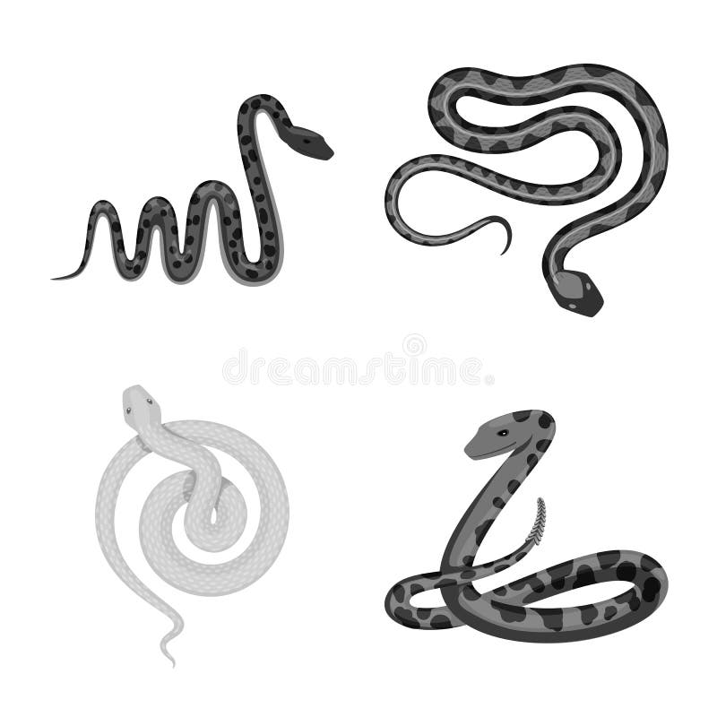 Vector Illustration of Harm and Bite Symbol. Set of Harm and Reptile ...