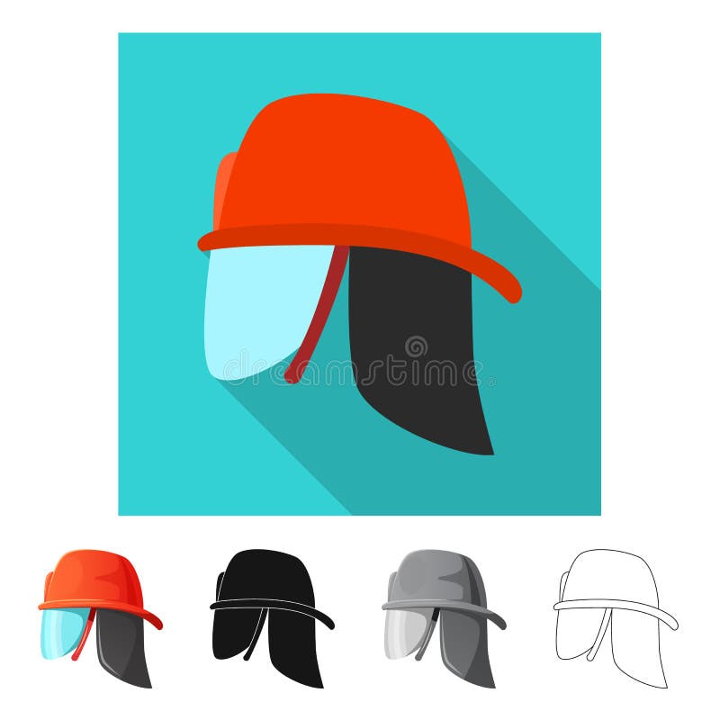 Vector Illustration of Headgear and Cap Logo. Set of Headgear and ...