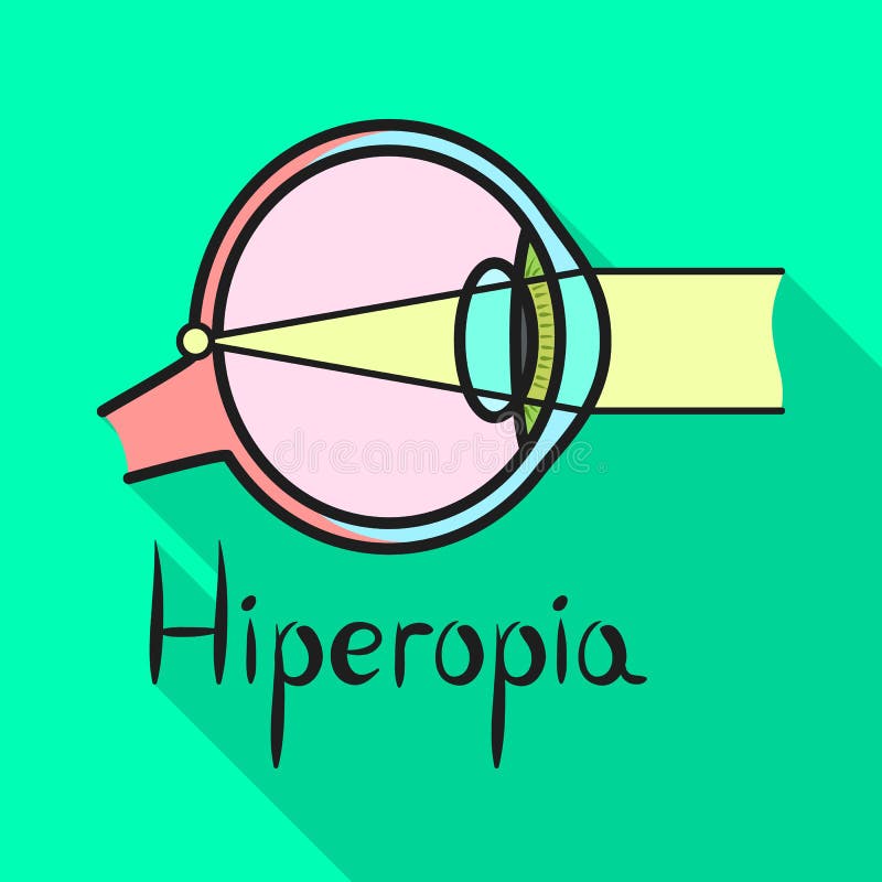 Vector Illustration of Hyperopia and Eyeball Symbol. Web Element of ...