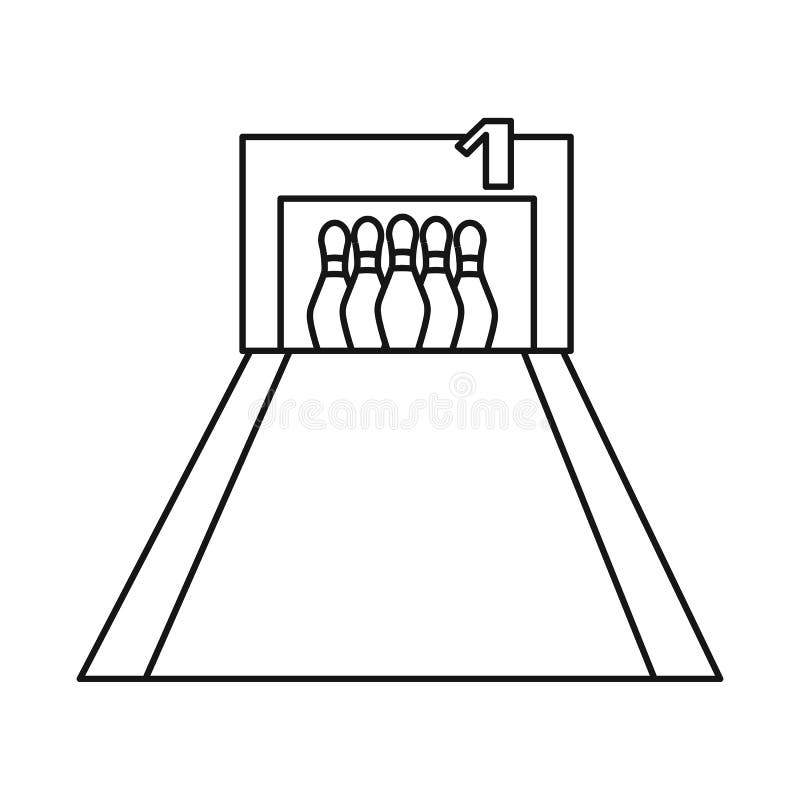 Isolated Object of Lane and Target Symbol. Web Element of Lane and Hit ...
