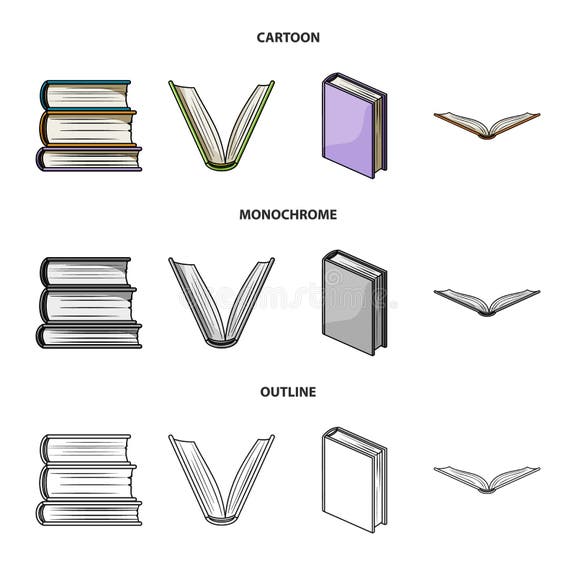 Vector Illustration of Library and Textbook Symbol. Collection of ...