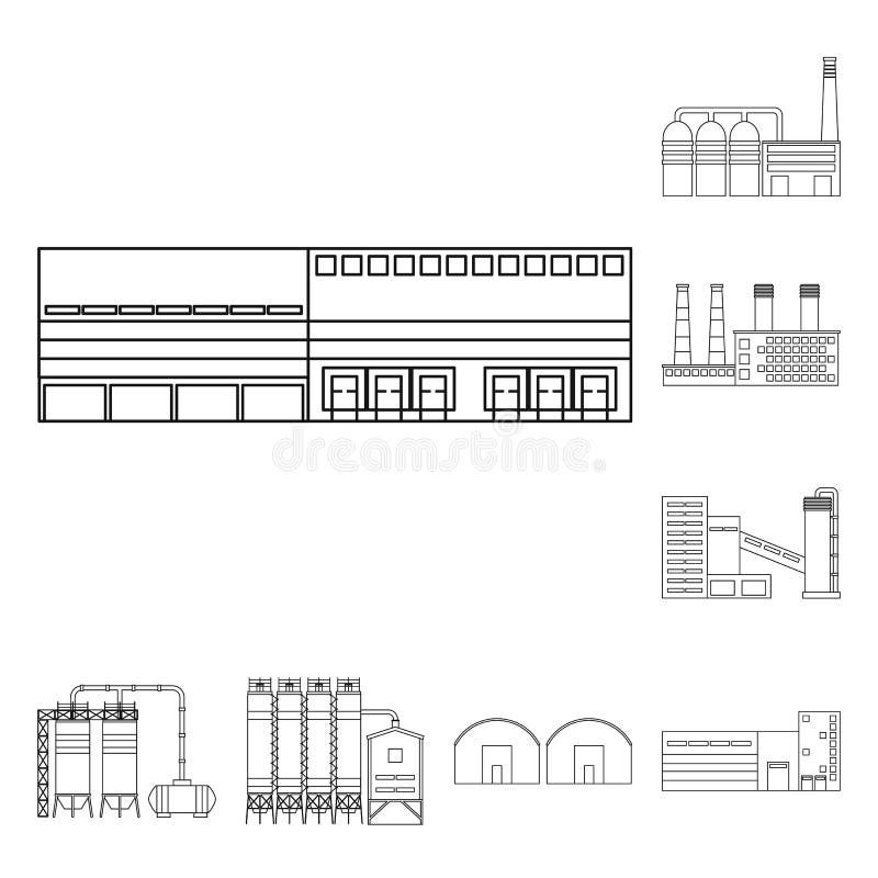 Isolated Object of Manufacturing and Company Symbol. Set of ...