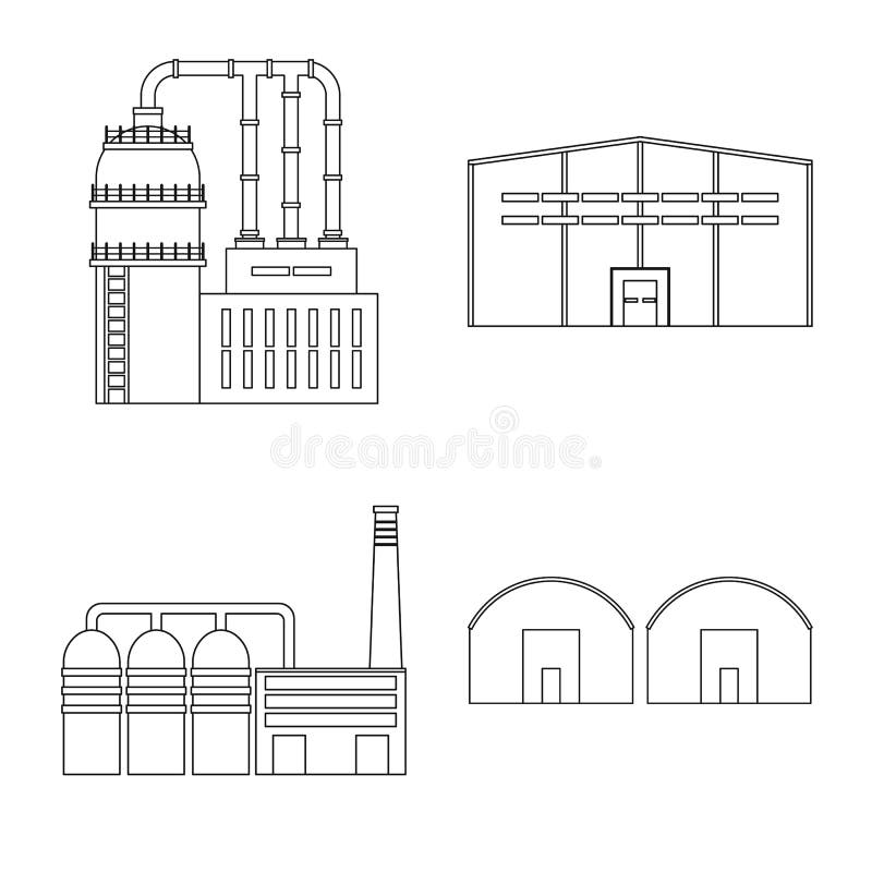 Vector Illustration of Manufacturing and Company Icon. Collection of ...