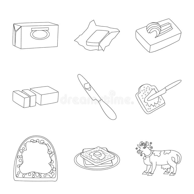 Isolated Object of Margarine and Cholesterol Logo. Collection of ... Isolated Object of Margarine and Cholesterol Logo. Collection of ...