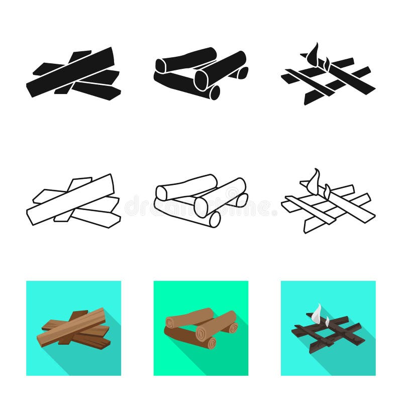 Isolated Object Of Material And Logging Icon Collection Of Material