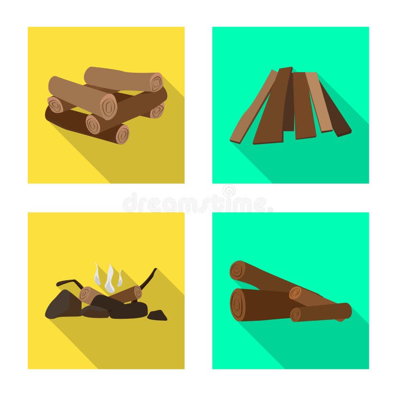 Vector Illustration Of Material And Logging Logo Set Of Material And