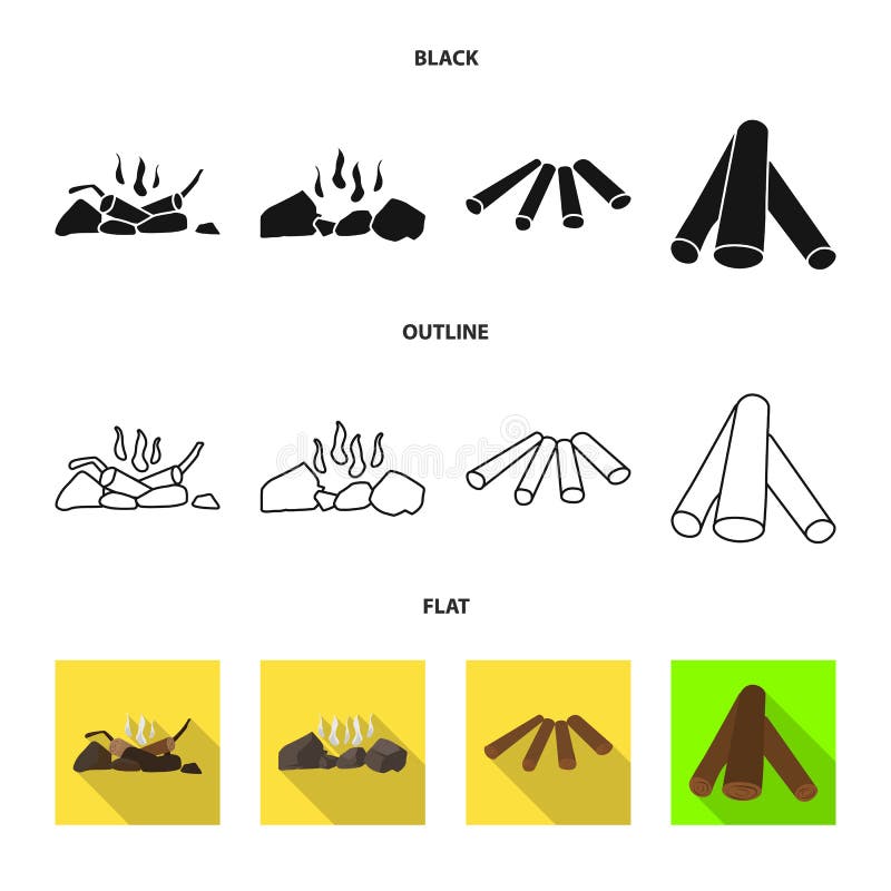 Vector Illustration Of Material And Logging Icon Set Of Material And