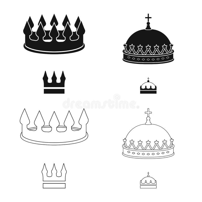 Vector Illustration of Medieval and Nobility Sign. Set of Medieval and ...