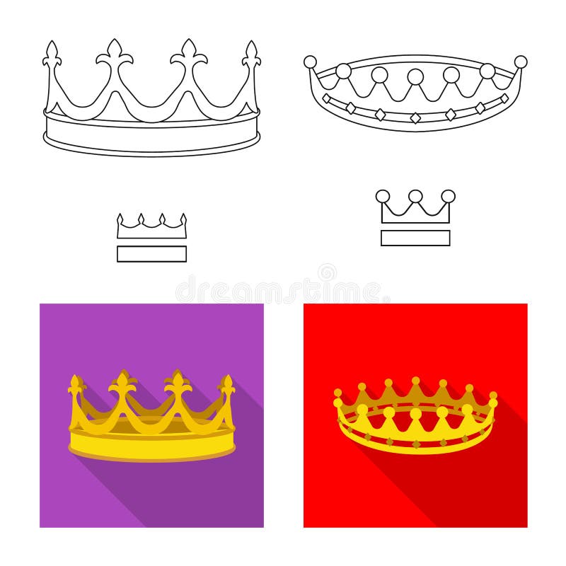 Vector Illustration of Medieval and Nobility Symbol. Set of Medieval ...