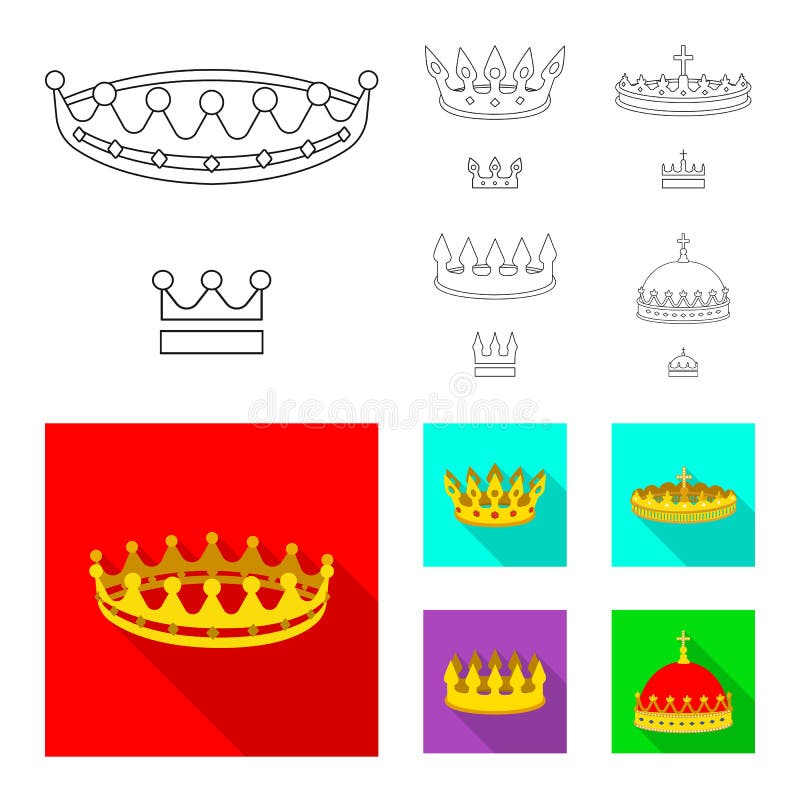 Isolated Object of Medieval and Nobility Symbol. Set of Medieval and ...