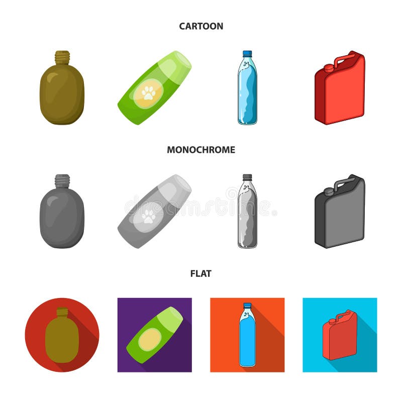 Vector Illustration of Plastic and Container Logo. Set of Plastic and ...