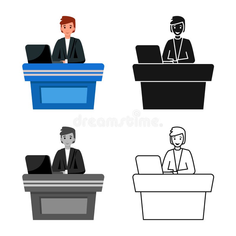 Isolated Object of Presenter and Show Icon. Graphic of Presenter and ...