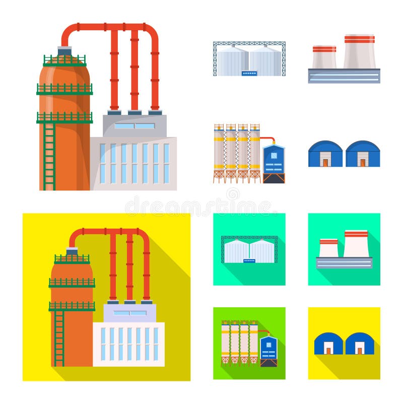 Isolated Object of Production and Structure Sign. Collection of ...