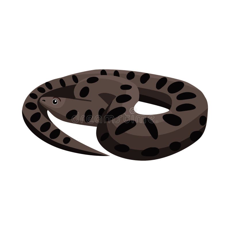 Isolated Object of Python and Reptile Sign. Graphic of Python and Long ...