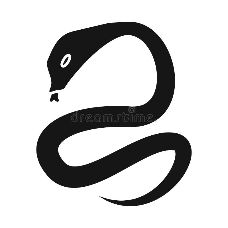 Isolated Object Of Python And Serpent Icon Collection Of Python And Jungle Stock Symbol For Web