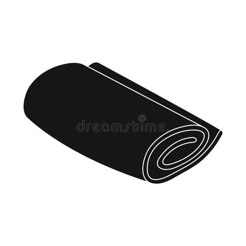 Vector Illustration of Roll and Piled Symbol. Set of Roll and Shower ...