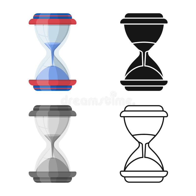 Isolated Object of Sandglass and Flow Symbol. Graphic of Sandglass and ...
