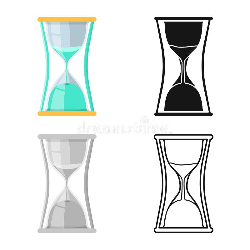 Isolated Object of Sandglass and Timer Symbol. Web Element of Sandglass ...
