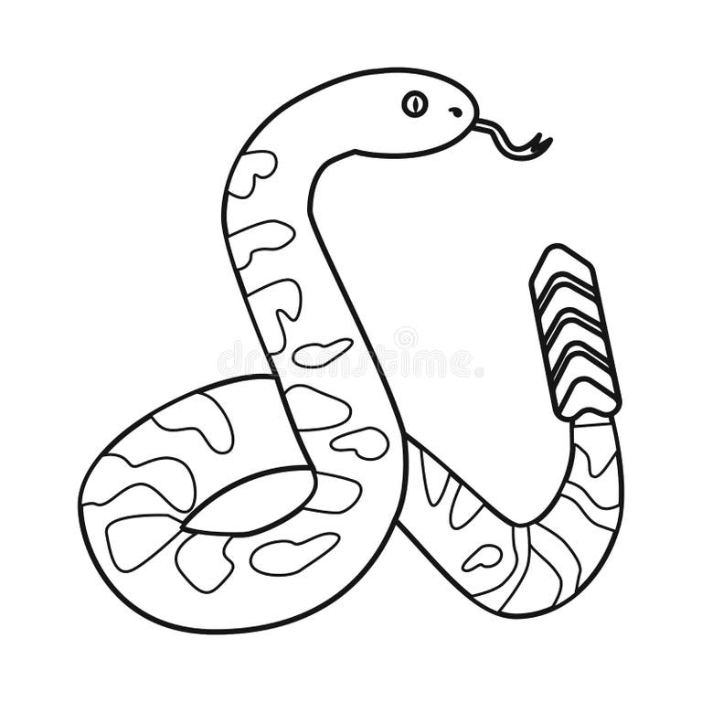 Isolated Object of Serpent and Python Symbol. Web Element of Serpent ...