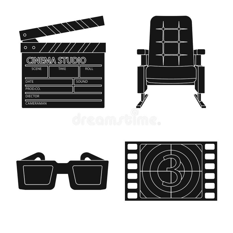 Isolated Object of Session and Viewing Logo. Collection of Session and ...