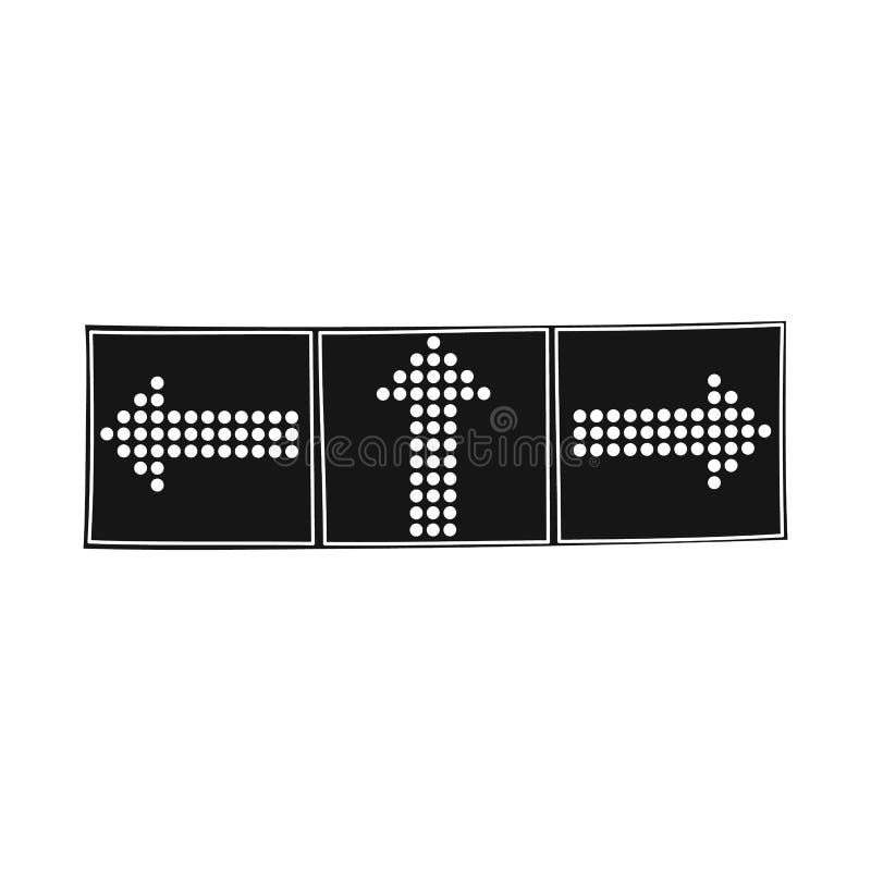 Isolated Object of Signal and Arrow Sign. Graphic of Signal and ...
