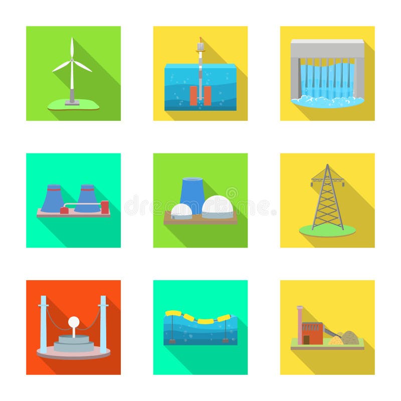 Isolated Object of Source and Environment Symbol. Collection of Source ...