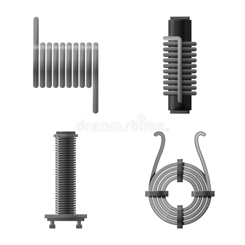 Vector Illustration of Spiral and Pressure Logo. Collection of Spiral ...