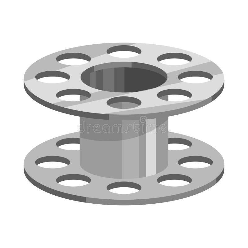 Isolated Object of Spool and Bobbin Symbol. Set of Spool and Reel Stock ...