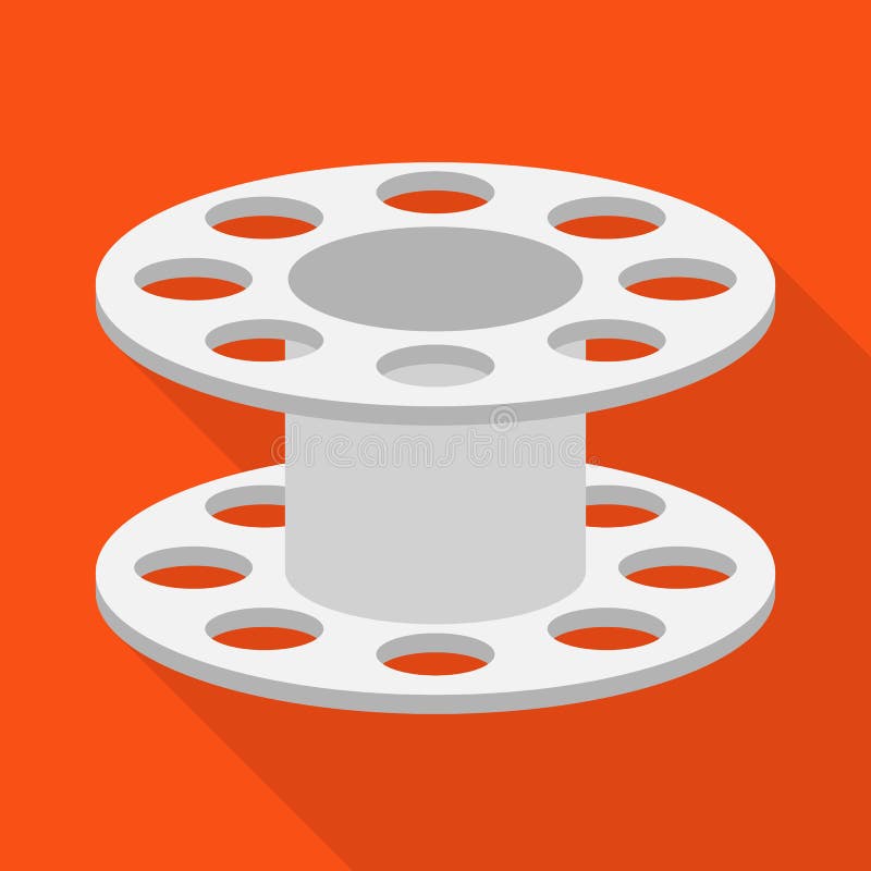 Isolated Object of Spool and Bobbin Symbol. Set of Spool and Reel ...