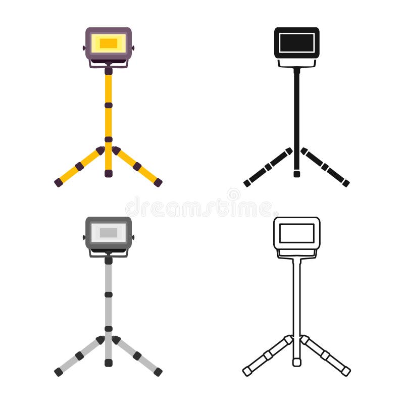 Isolated Object of Spotlight and Electric Sign. Web Element of ...